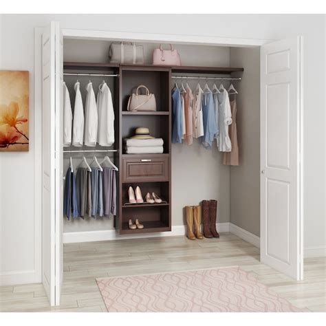 Allen Roth Hartford 5 Ft To 8 Ft W X 6 33 Ft H Java Solid Shelving