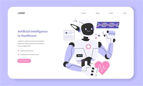 Premium Vector Neural Network Helping In A Healthcare Web Banner Or