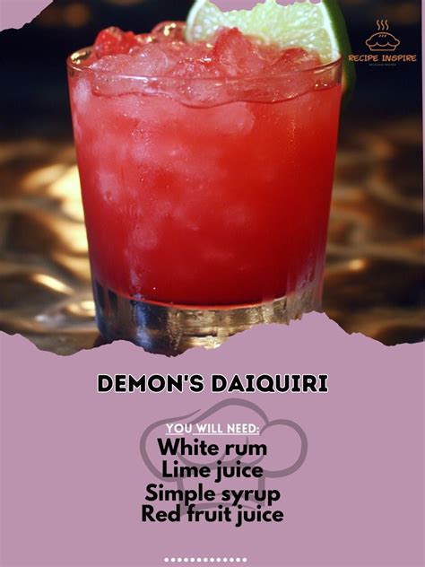 Recipe Inspire On Instagram 😈 Demons Daiquiri—a Wickedly Delightful