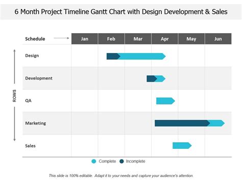 6 Month Project Timeline Template