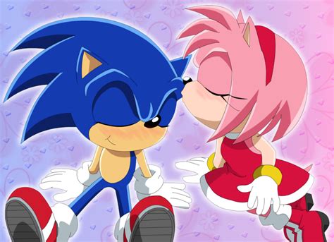 Sonamy Sonic X Amy Kiss