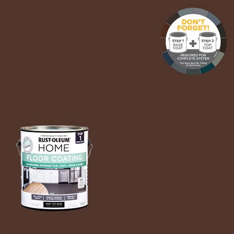 Rust Oleum Home 1 Gal Cocoa Interior Floor Base Coating 363159 The Home Depot