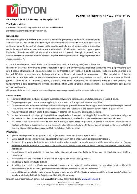 Pannello Cassero A Rimanere Per Pareti DOPPIO DRY TWIN By Nidyon