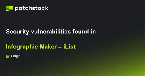 Infographic Maker Ilist Vulnerabilities Patchstack