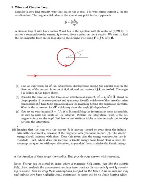Wire And Circular Loop Consider A Very Long Chegg Com