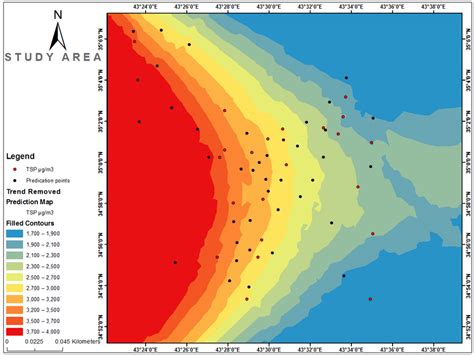 Prediction And Probability Gis Maps For Tsp Concentration In Study Area