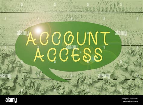 Text Sign Showing Account Access Business Showcase Full Privilege For The Owners To Manage