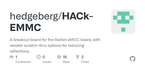 GitHub Hedgeberg HACk EMMC A Breakout Board For The Switch EMCC Board With Resistor Scratch