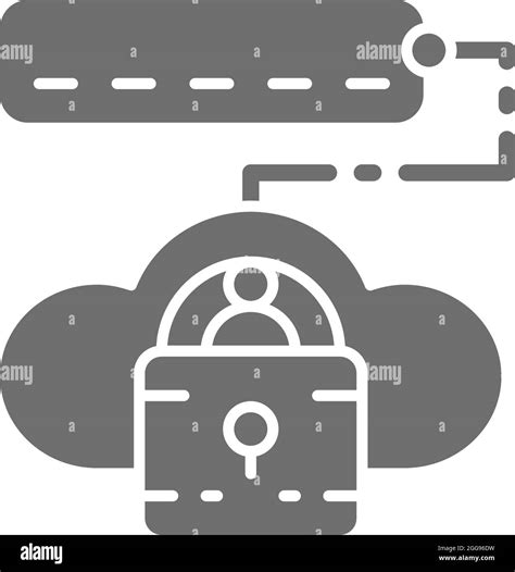 Cloud Lock With Password Data Security Grey Icon Stock Vector Image And Art Alamy