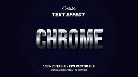 Premium Vector Chrome 3d Editable Text Effect