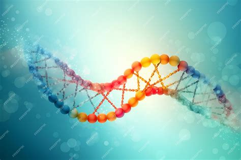 Premium Ai Image Futuristic Spinning Dna Strand With Genetic Codes And Abstract Geometry