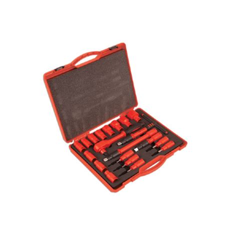 Insulated Socket Set 12d 20pc Red Recovery Equipment Direct Insulated Socket Set 12d 20pc Red Recovery Equipment Direct