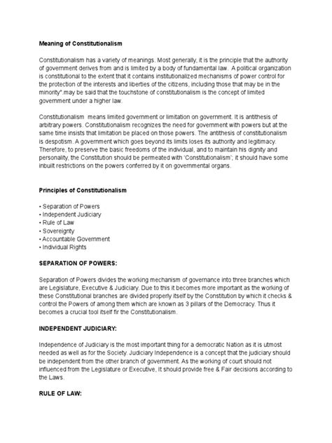 Shorya Juyal Pdf Separation Of Powers Rule Of Law