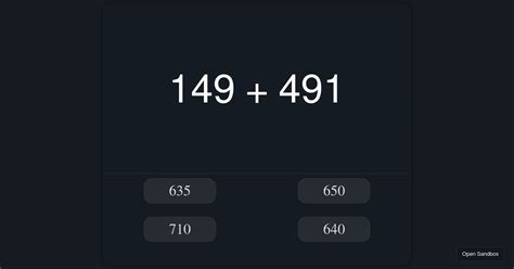 Math Game Codesandbox