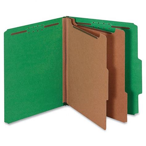 8 12 In Ht Green Classification File Folders 43kp35unv10302 Grainger