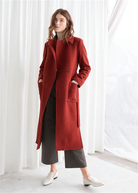Belted Wool Coat - Rust - Woolcoats - & Other Stories