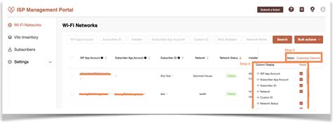 How To Customize Columns In The Vilo Isp Portal Vilo Living