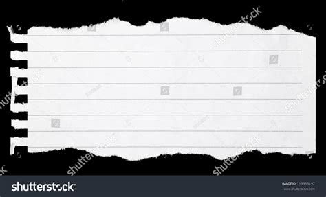 Torn Notebook Page Stock Photo 119366197 Shutterstock