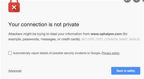 Fix Your Connection Is Not Private Chrome Ssl Error Certificate Has