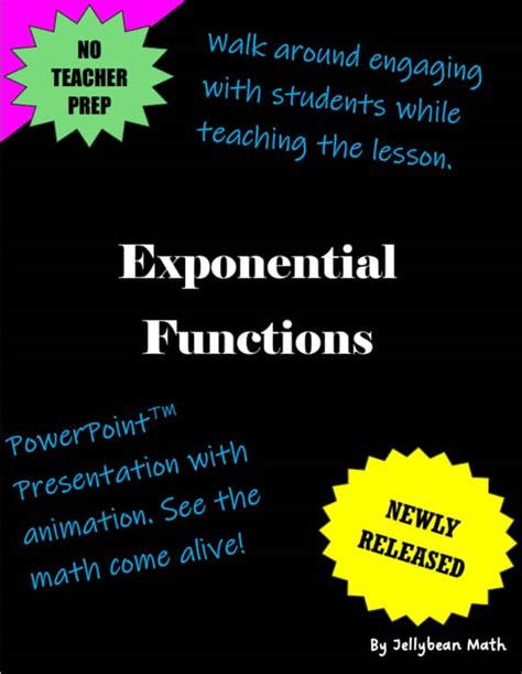 Modeling Exponential Powerpoint™ Presentation By Jellybean Math Tpt