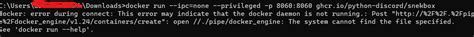 Docker · Issue 164 · Python Discordsnekbox · Github