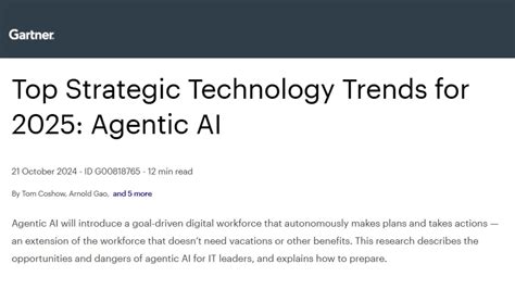 Gartner Top Strategic Technology Trends For 2025 Agentic Ai It Pro