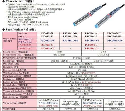 Riko Psc0802 Np耐弯抗拉防水圆管型接近开关psc0801 Np 阿里巴巴