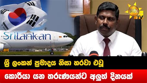 ශ්‍රී ලංකන් ප්‍රමාදය නිසා හරවා එවූ කොරියා යන තරුණයන්ට අලුත් දිනයක් ලැබෙයි Hiru News Youtube