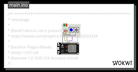 my led pulsanti blocking wokwi esp32 stm32 arduino simulator
