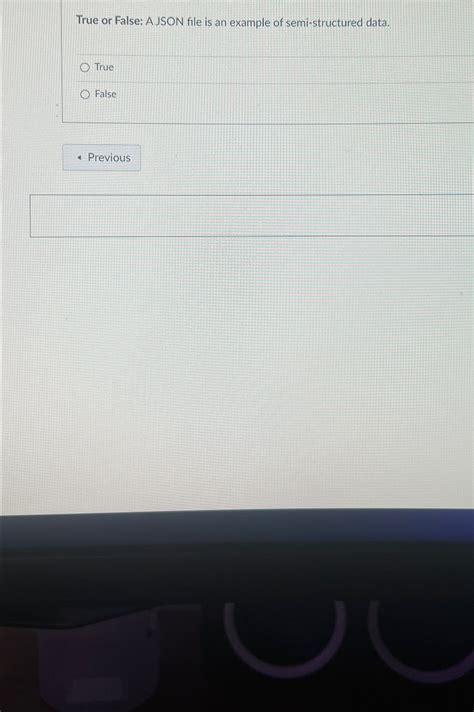 Solved True Or False A Json File Is An Example Of