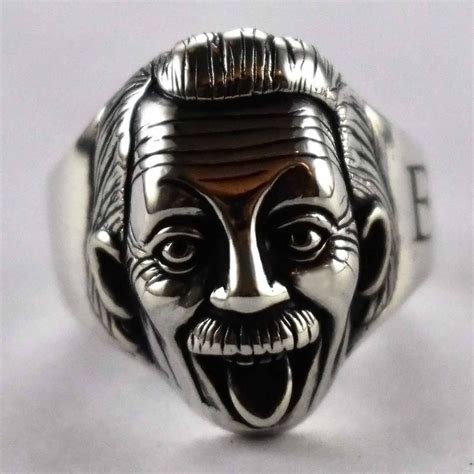 Albert Einstein Silver Ring Hand Forged Jewelry Silver Jewelry