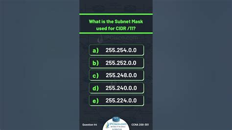 Cisco Ccna Subnetting Question Youtube