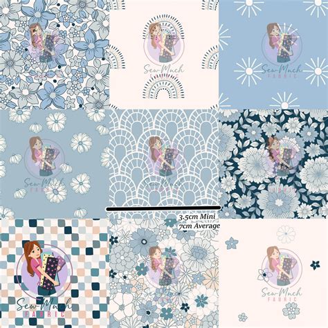 Blue Patchwork Canvas Retail Average Scale Sew Much Fabric
