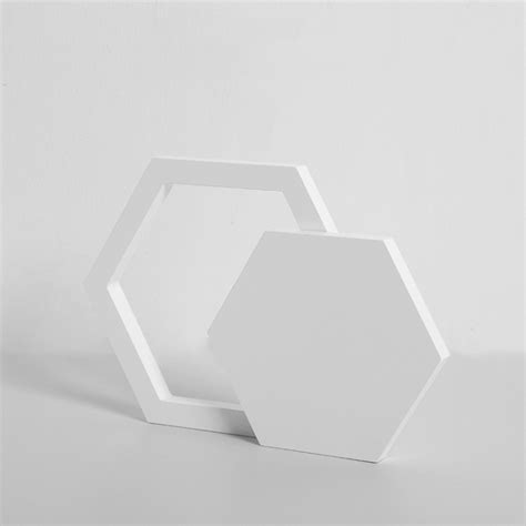 육각형 중공 육각형 솔리드 우드 기하학적 인 다각형 카메라 소품 크리 에이 티브 사진 장식품