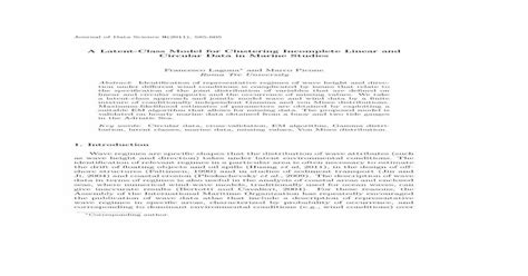 A Latent Class Model For Clustering Incomplete Linear And Circular Data