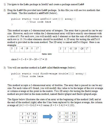 Solved 1 Navigate To The Labs Package In Intellij And