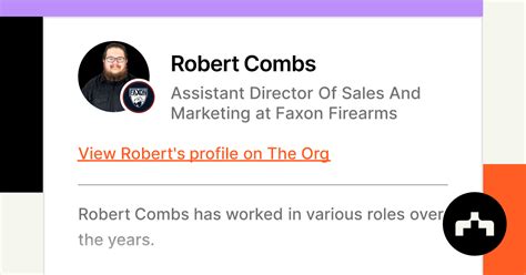 Robert Combs Assistant Director Of Sales And Marketing At Faxon