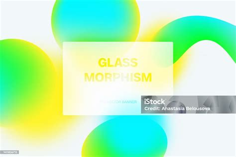유리 모피즘 카드 템플릿 액체 그라디언트 모양 추상 예술 스톡 일러스트레이션 3d 기하학적 모양의 유리 형태 개념 젖빛 유리 효과 0명에 대한 스톡 벡터 아트 및 기타