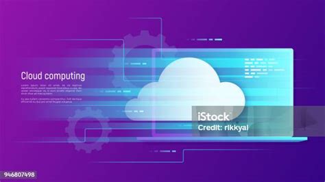 클라우드 컴퓨팅 스토리지 호스팅 서비스 네트워크 관리 데이터 동기화 벡터 개념 클라우드 컴퓨팅에 대한 스톡 벡터 아트 및 기타