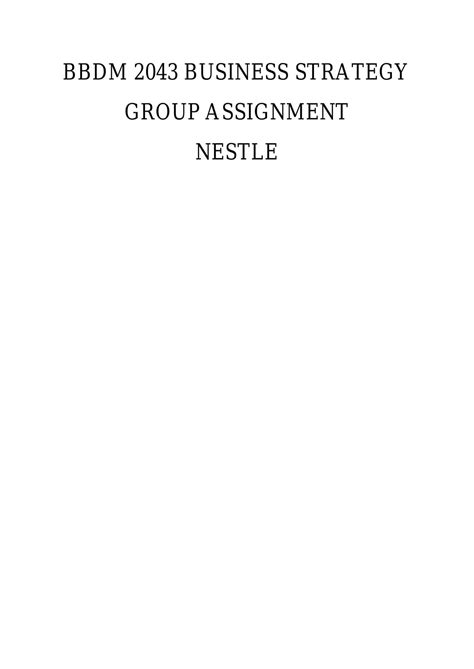 Group Assignment Bbdm2043 Business Strategy Tar Uc Thinkswap