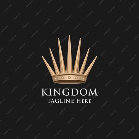 킹덤 로얄 크라운 로고 프리미엄 벡터