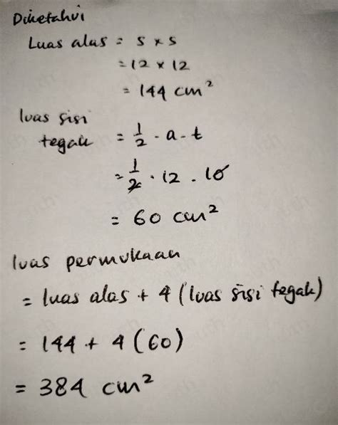 Solved F Hitunglah Luas Permukaan Bangun Ruang Berikut Algebra