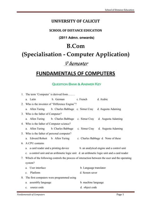 computers basic mcq questions 3 pdf