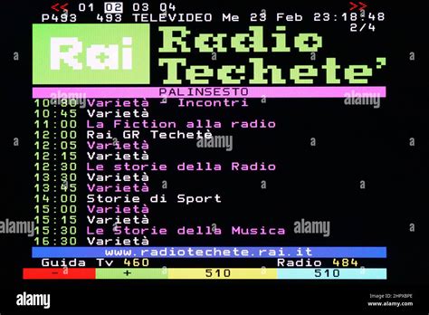 Teletext View Of A Page Televideo Rai Italian State Owned Broadcast