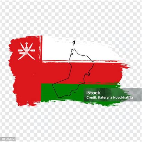 브러시 스트로크와 빈지도 오만에서 플래그 오만 높은 품질의지도 오만과 투명 배경에 플래그 스톡 벡터입니다 벡터 일러스트 레이션 Eps10 0명에 대한 스톡 벡터 아트 및