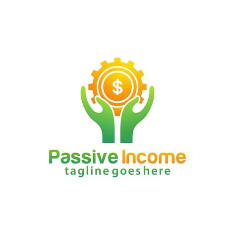 Passive Income Logo Hexagon Vintage Label Banner In Black Color With