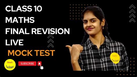 Final Revision Class 10 Maths Live Mock Tests Telangana Ap Youtube