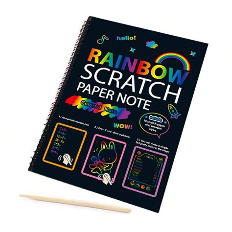Scratch Paper Art Set Rainbow Magic Scratch Paper For Teenager Black Scratch It Off Art Crafts