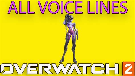 Widowmaker All Voice Lines Overwatch 2 Youtube