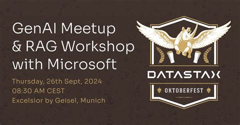 adarsh shiragannavar on linkedin 🍻 próst join datastax and microsoft in munich for a full day
